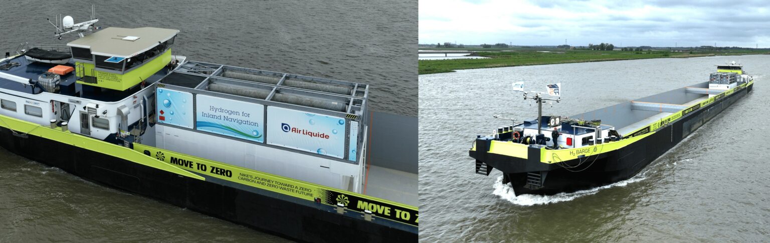 World First Zero-Emissions Hydrogen-Powered Barge Launch